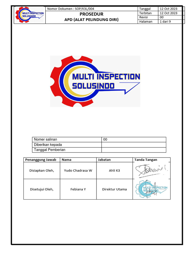 Sop Apd | PDF