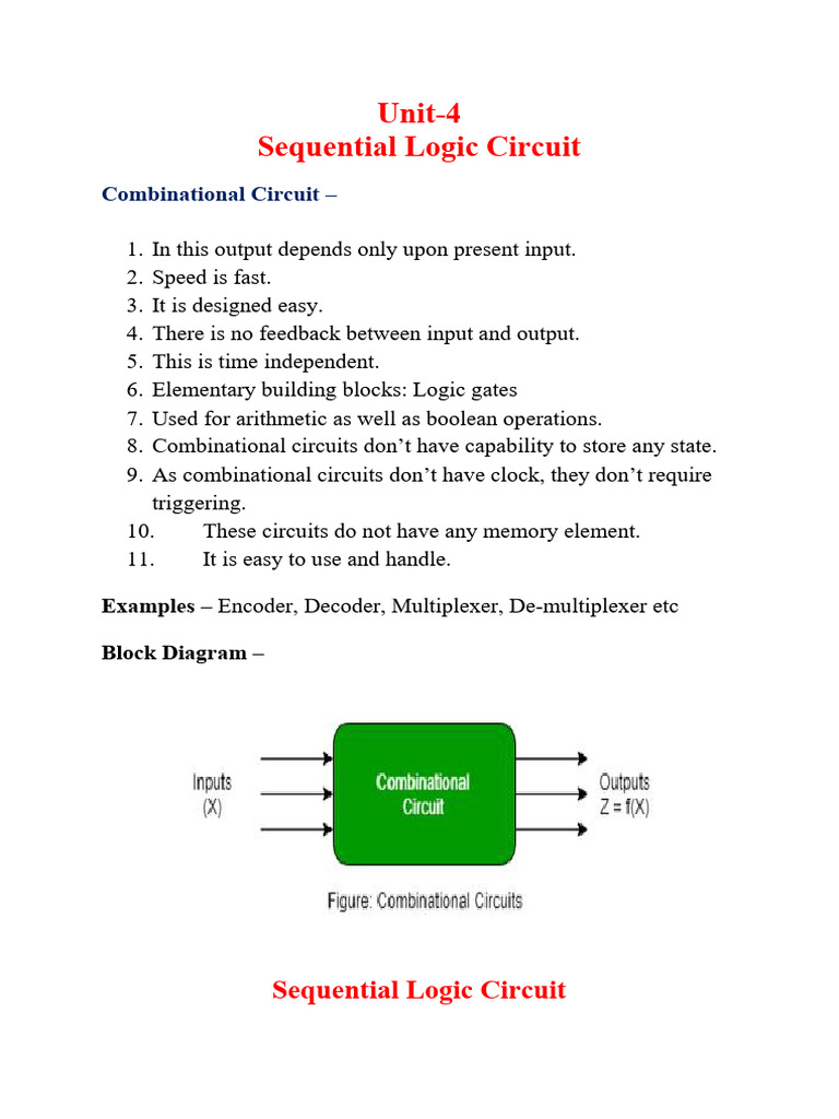 Unit4 Sequential Circuits | PDF | Logic Gate | Electronic Engineering