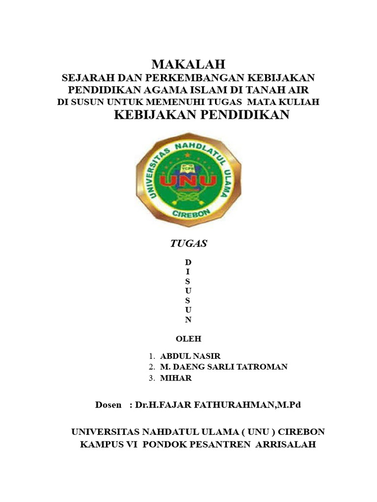 Makalah Kebijakan Pendidikan NDM | PDF | Sejarah