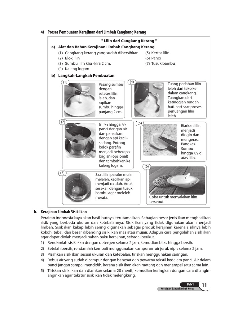 Proese Pembuatan Kerajinan Bahan Limbah Keras | PDF