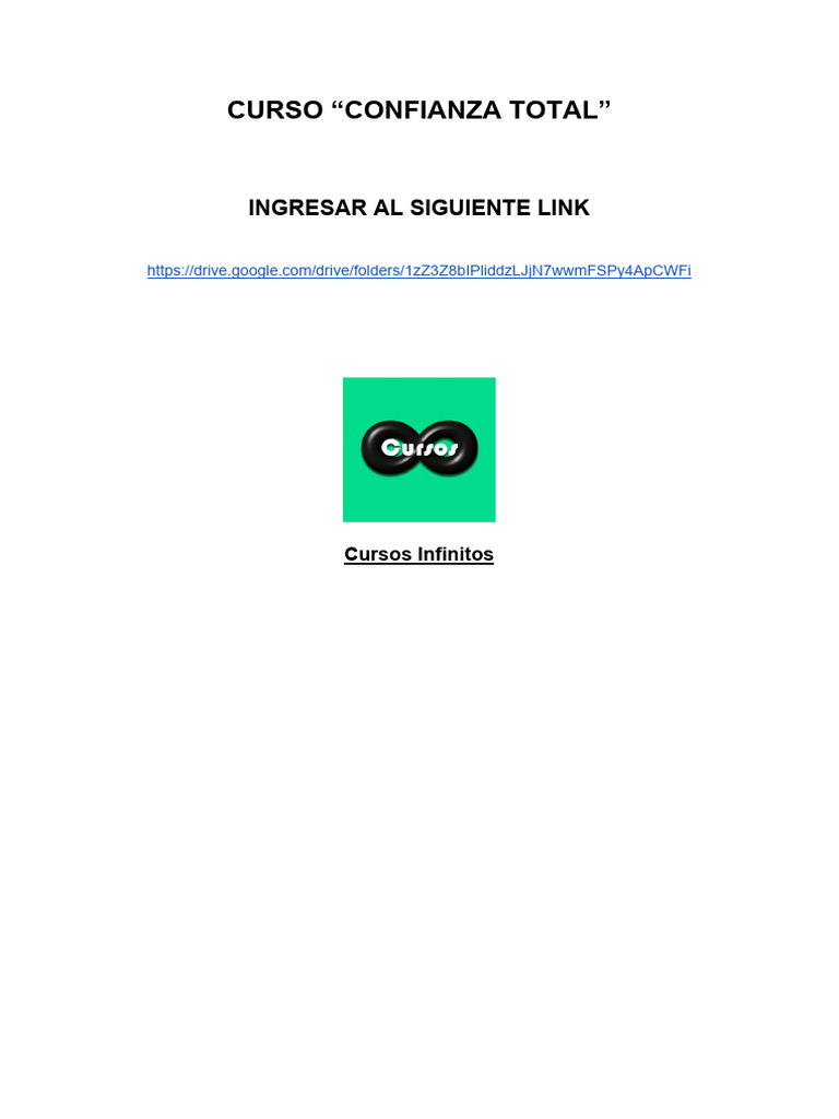 Curso "Confianza Total" | PDF | Crecimiento personal y profesional