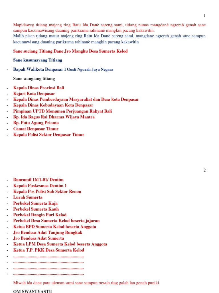 Teks MC Festival Banjar Budaya | PDF