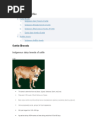 Indigenous Cattle - Buffalo - Breeds - Pak | PDF | Cattle | Livestock