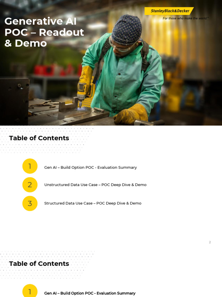 Generative AI - POC - Readout | Download Free PDF | Data | Information ...