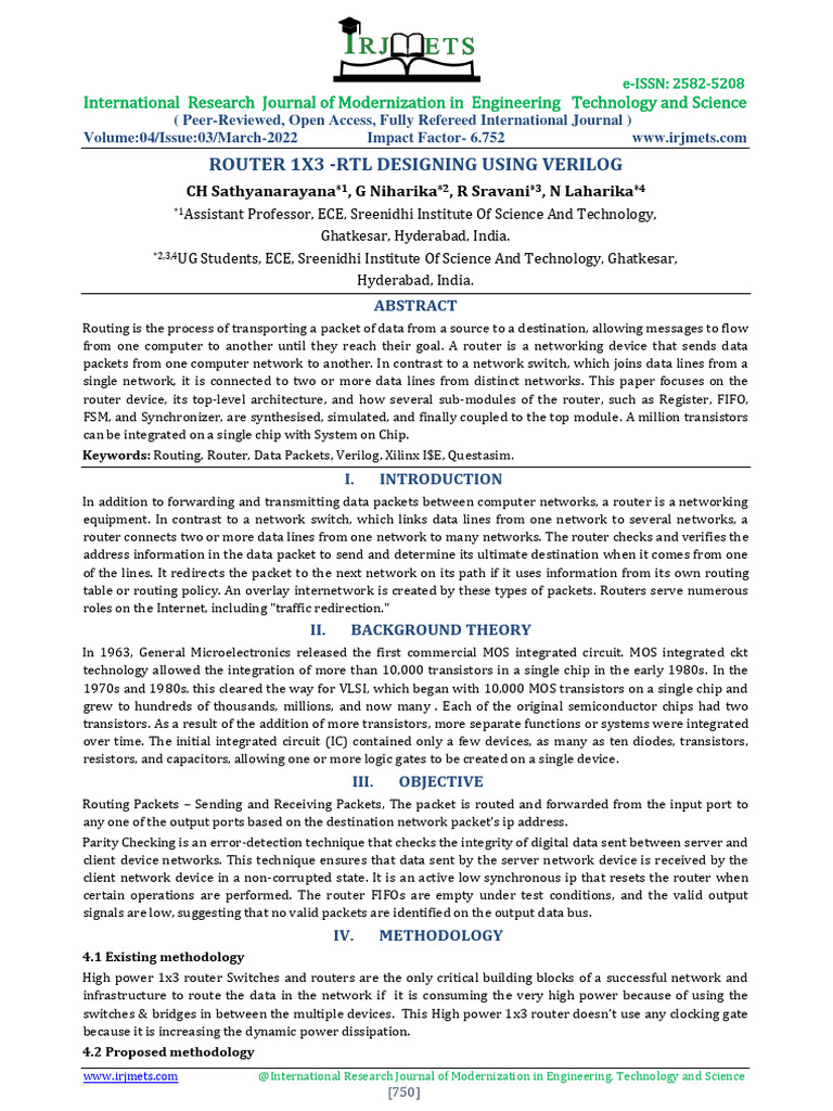 Fin Irjmets1647155195 | PDF | Computer Network | Router (Computing)