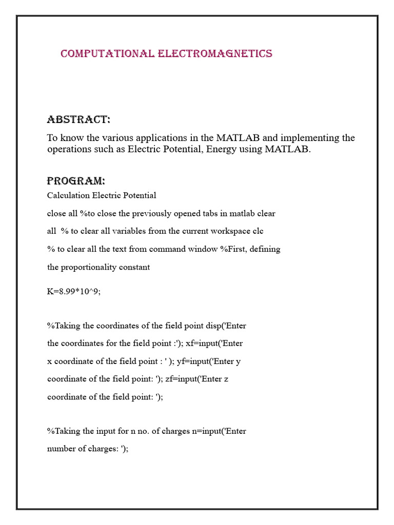 Electric Potential | PDF | Mathematics | Electrical Engineering