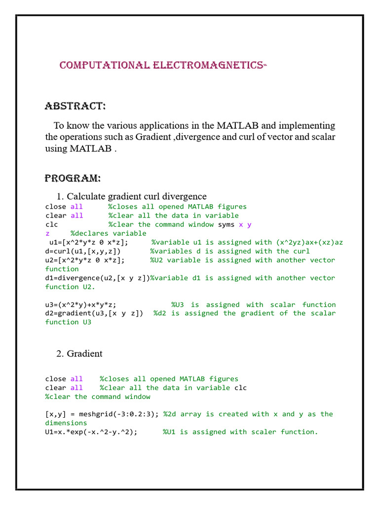 div | PDF | Gradient | Divergence