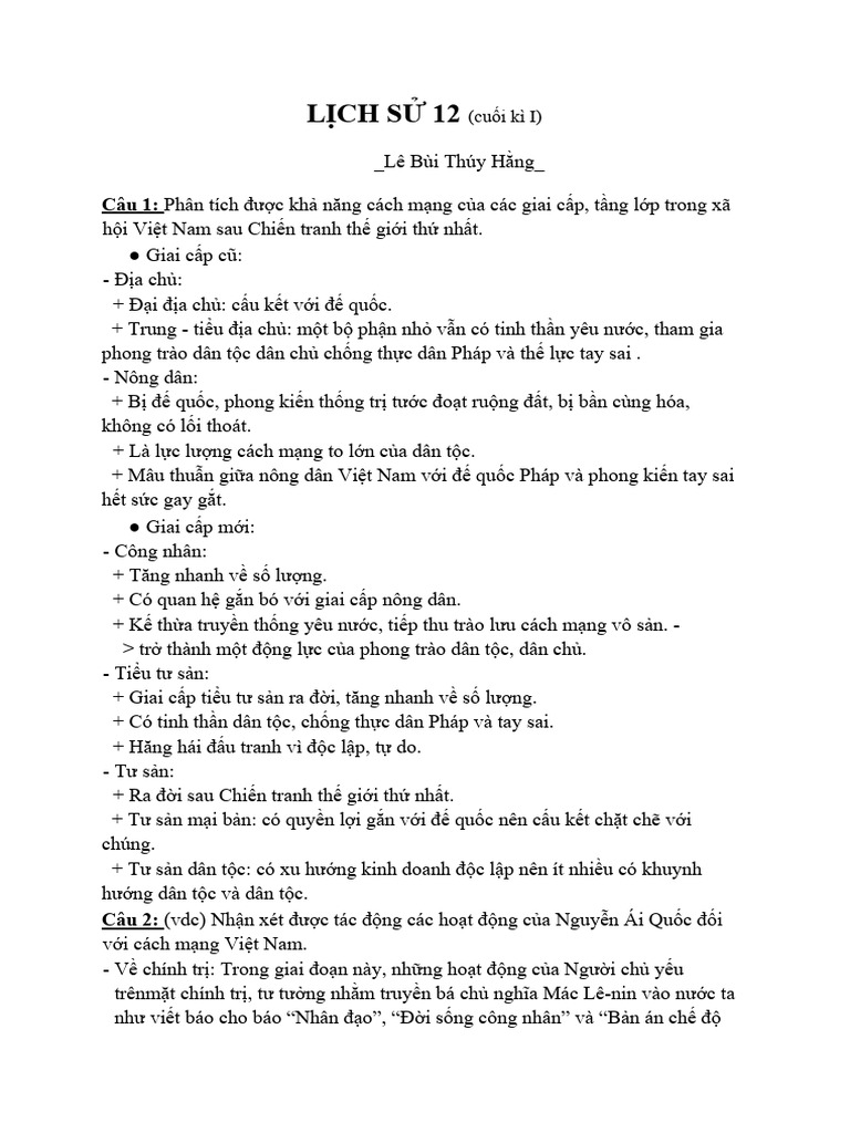 Lê Bùi Thúy Hằng 12A3 | PDF