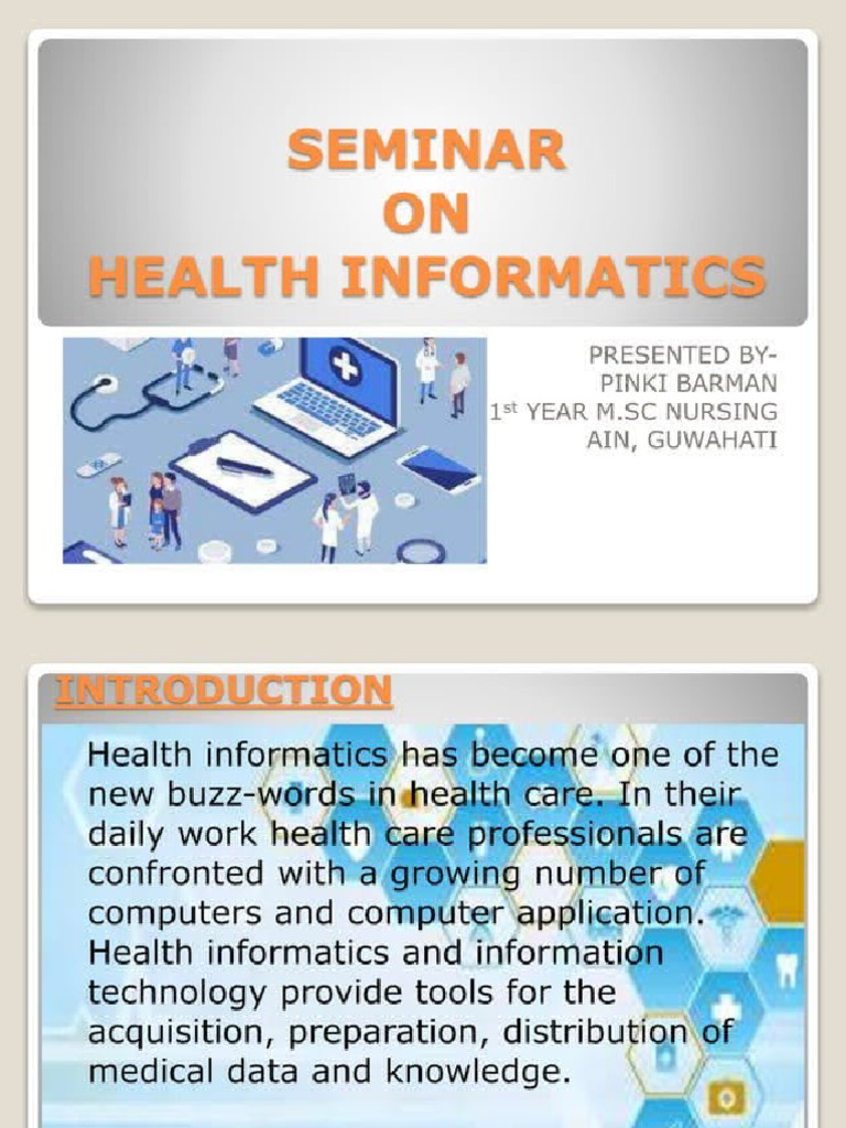 Health Informatics Ppt | PDF