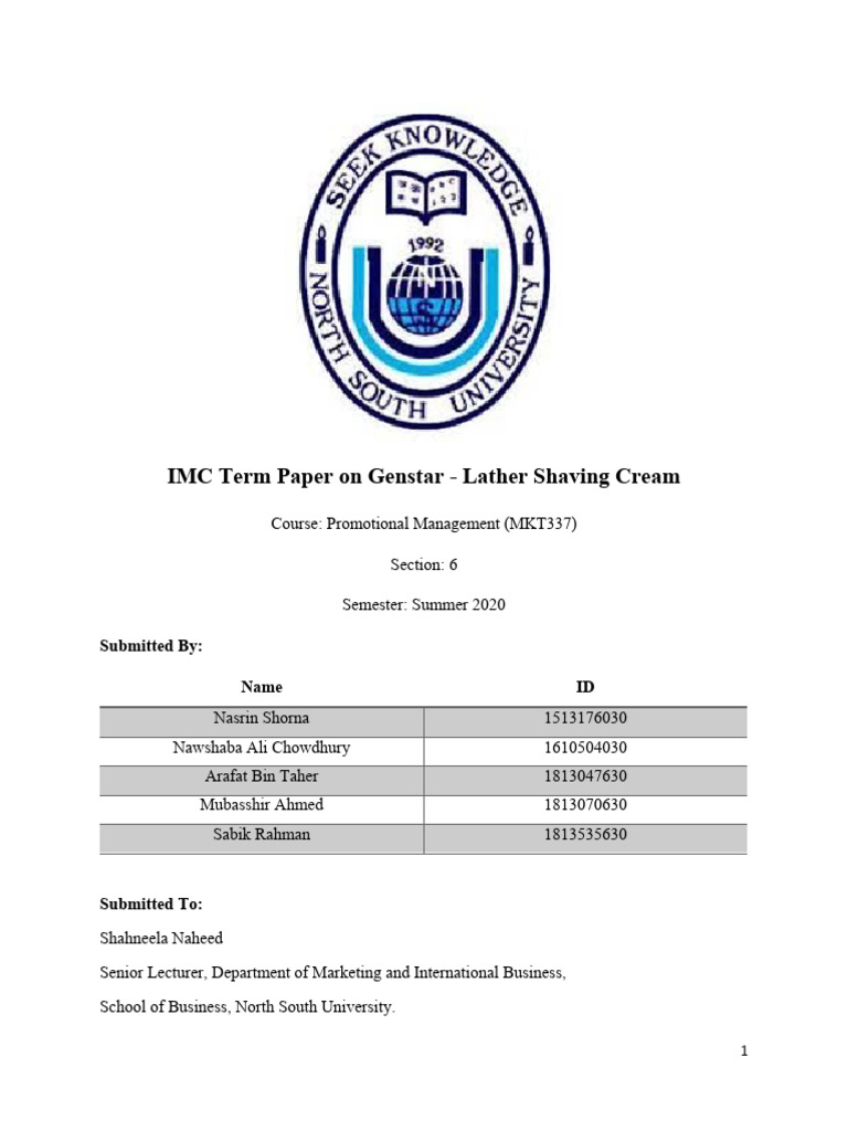 IMC Term Paper | PDF