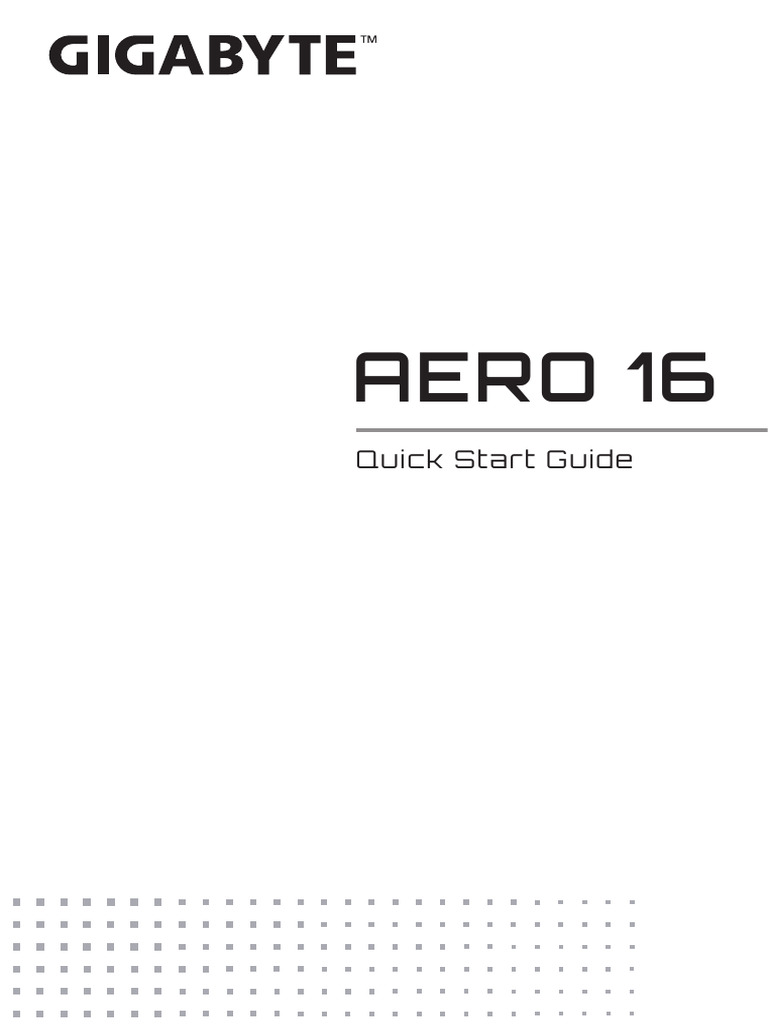 AERO 16 - E-Manual - v1.0 | PDF