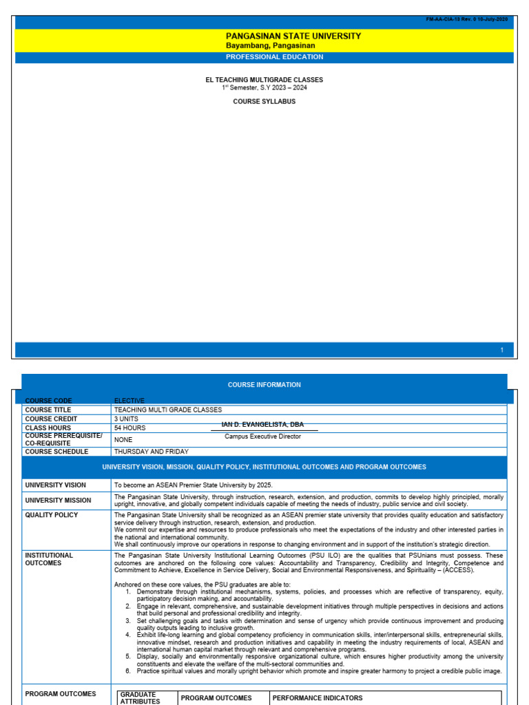EL-Teaching-Multi-Grades-Classes | PDF