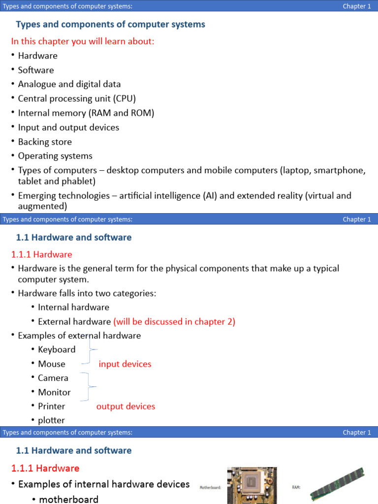 Chapter One | PDF | Computer Hardware | Laptop