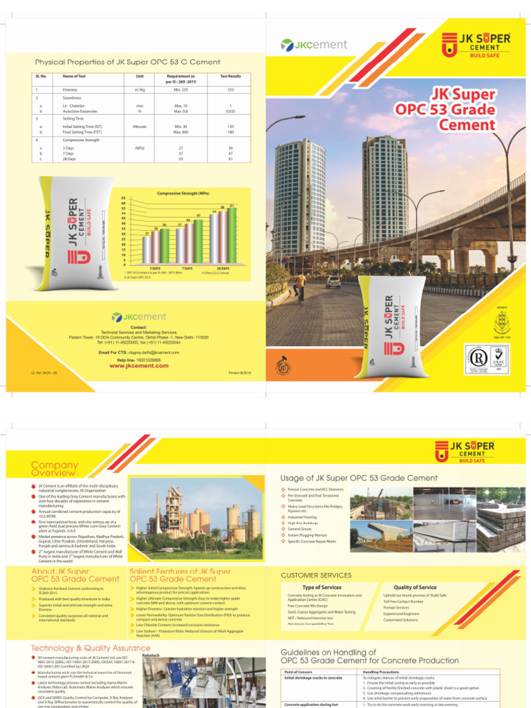 Super Cement Opc53 Brochure | PDF