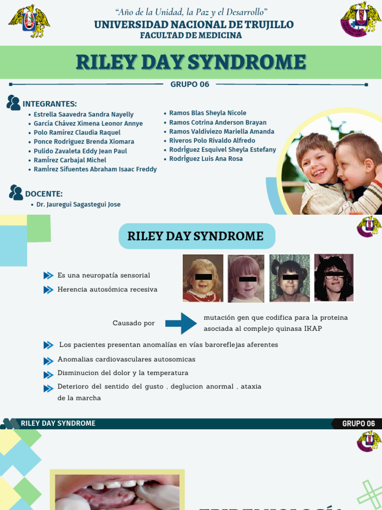 Síndrome de Riley-Day: Diagnóstico y Tratamiento | PDF