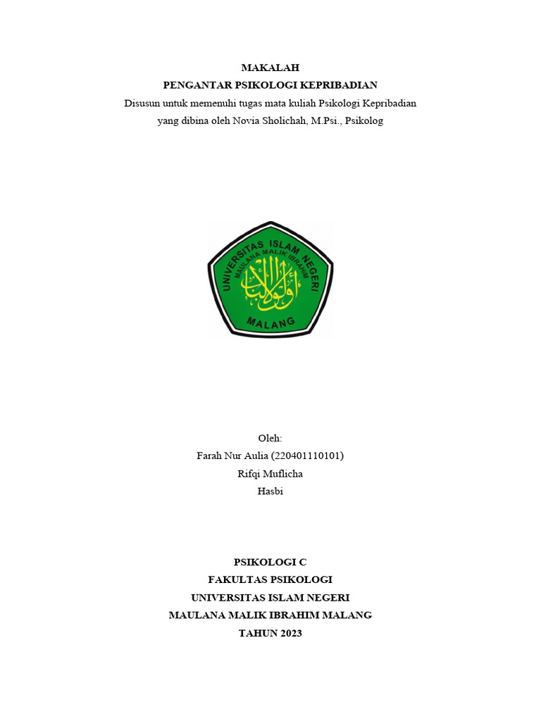 MAKALAH Psikep Kel1 | PDF