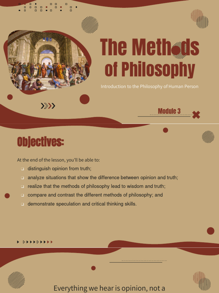 The Methods of Philosophy Module 3 | PDF | Critical Thinking | Truth