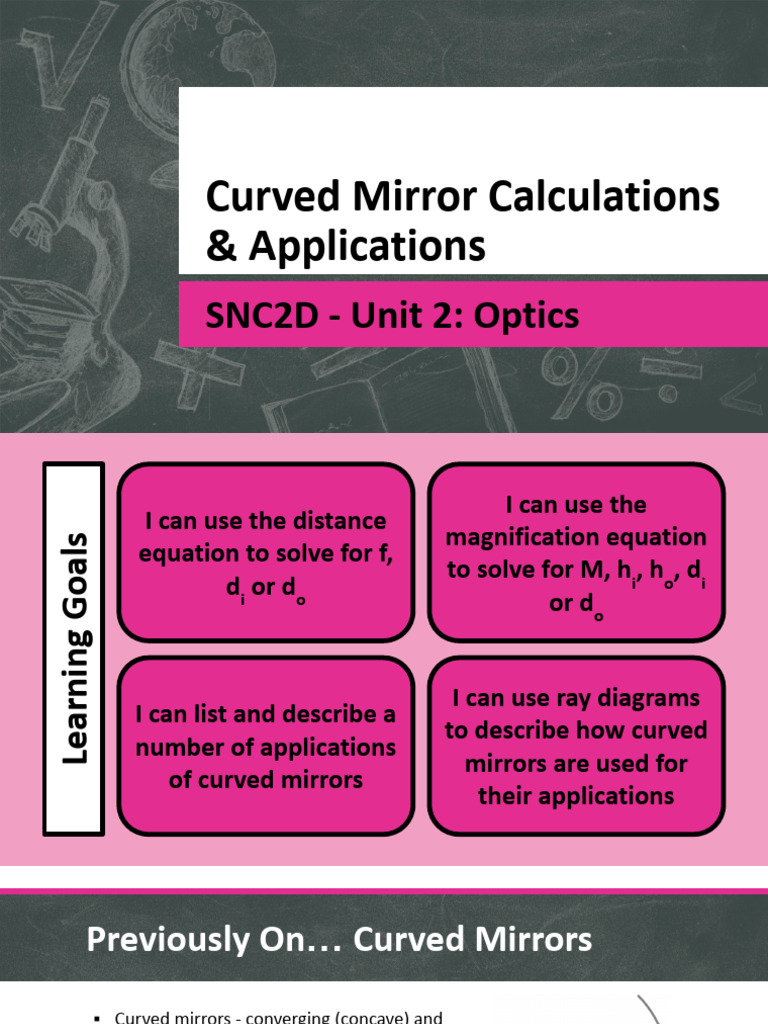 Optics: Curved Mirrors & UV Light | PDF | Mirror | Ultraviolet