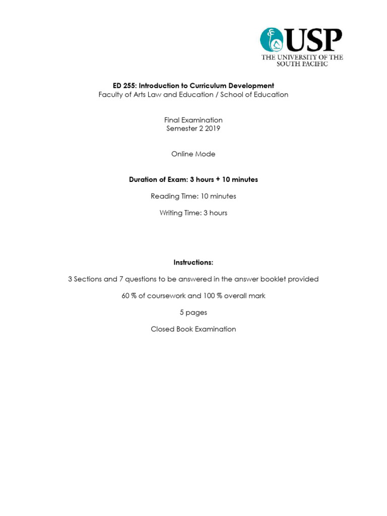 ED255 Exam | PDF | Curriculum | Behavior Modification