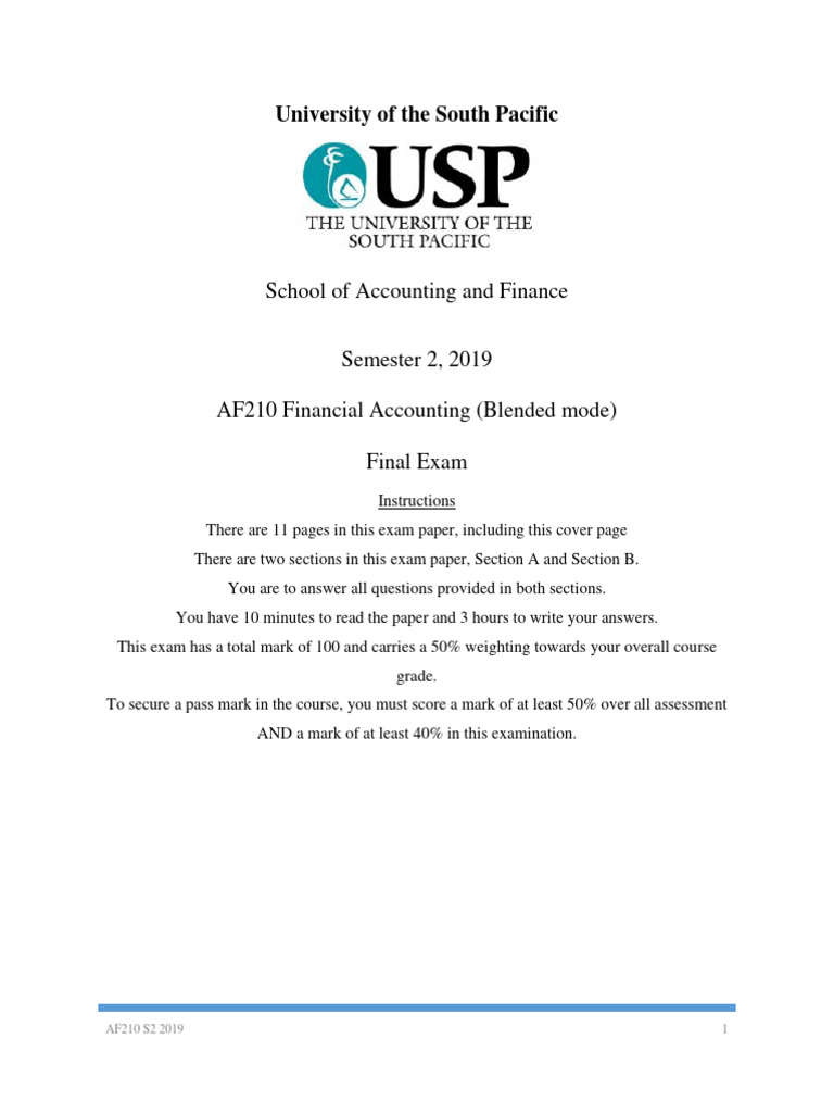 AF210 Exam | PDF | Dividend | Expense