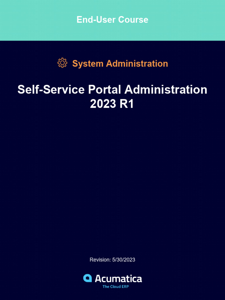 EU Self-Service Portal Administration 2023R1 | PDF | Computers