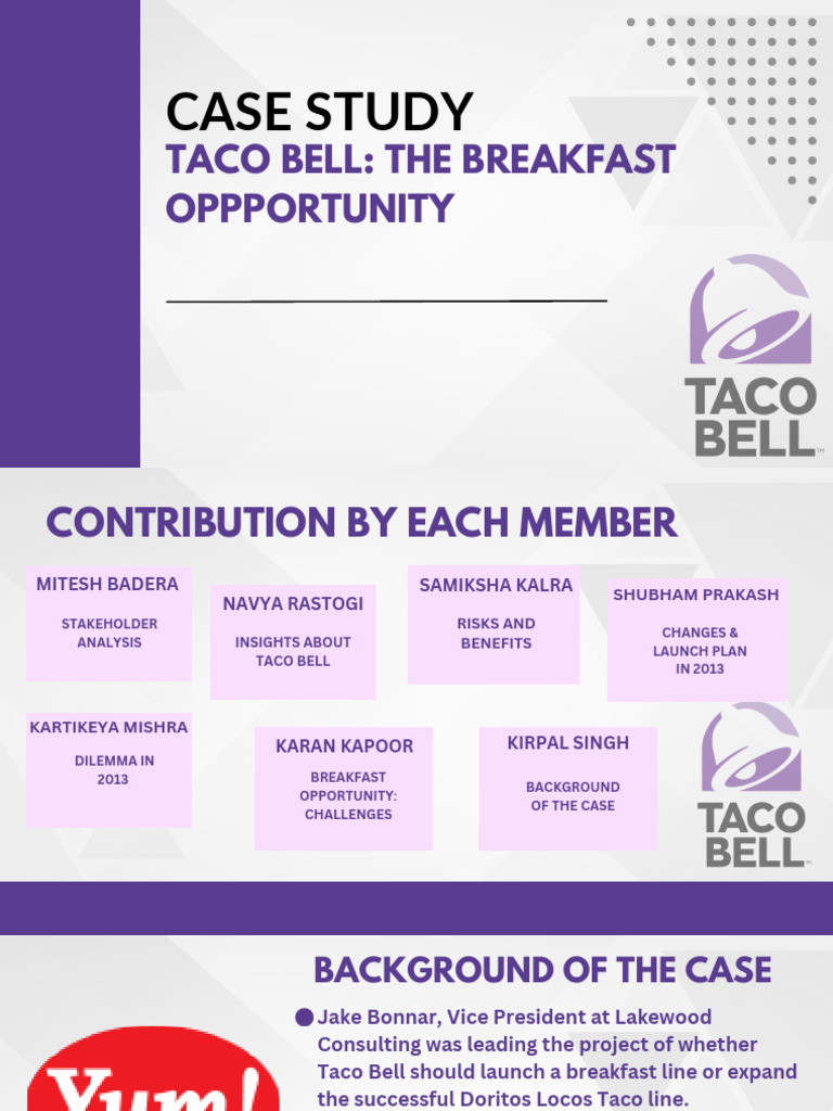Taco Bell Case Study | Download Free PDF | Business | Business Economics