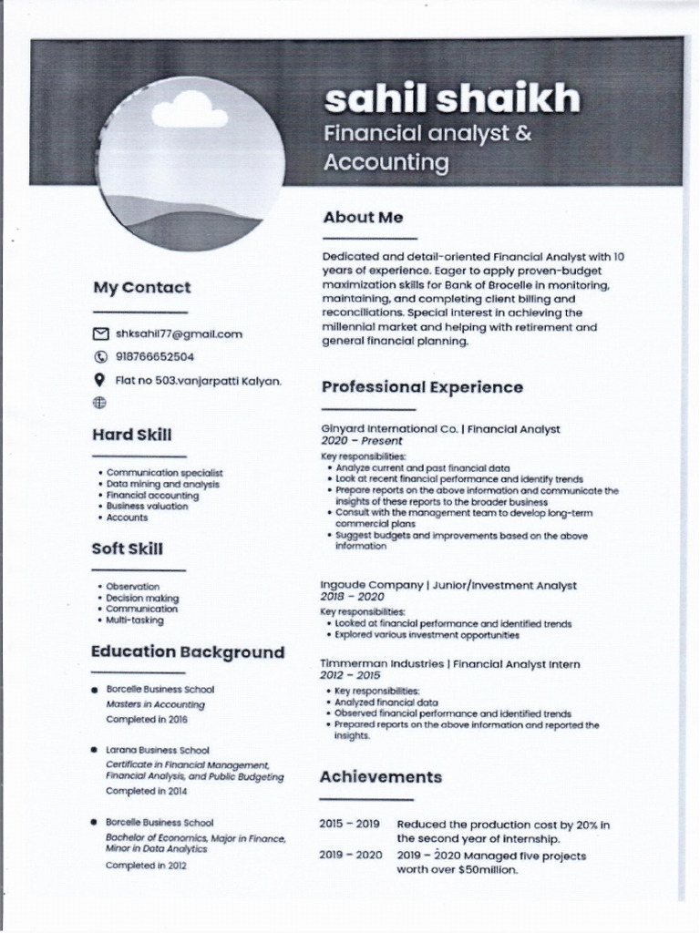 Sahil Resume | PDF