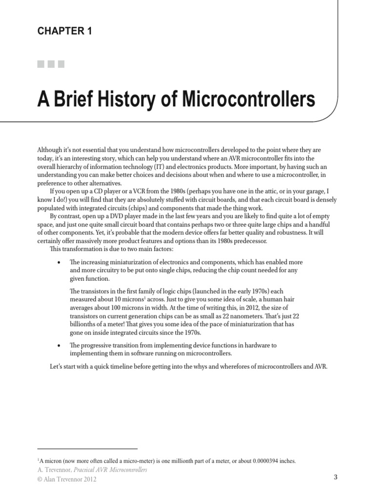 A Brief History of Microcontrollers | PDF | Microcontroller ...