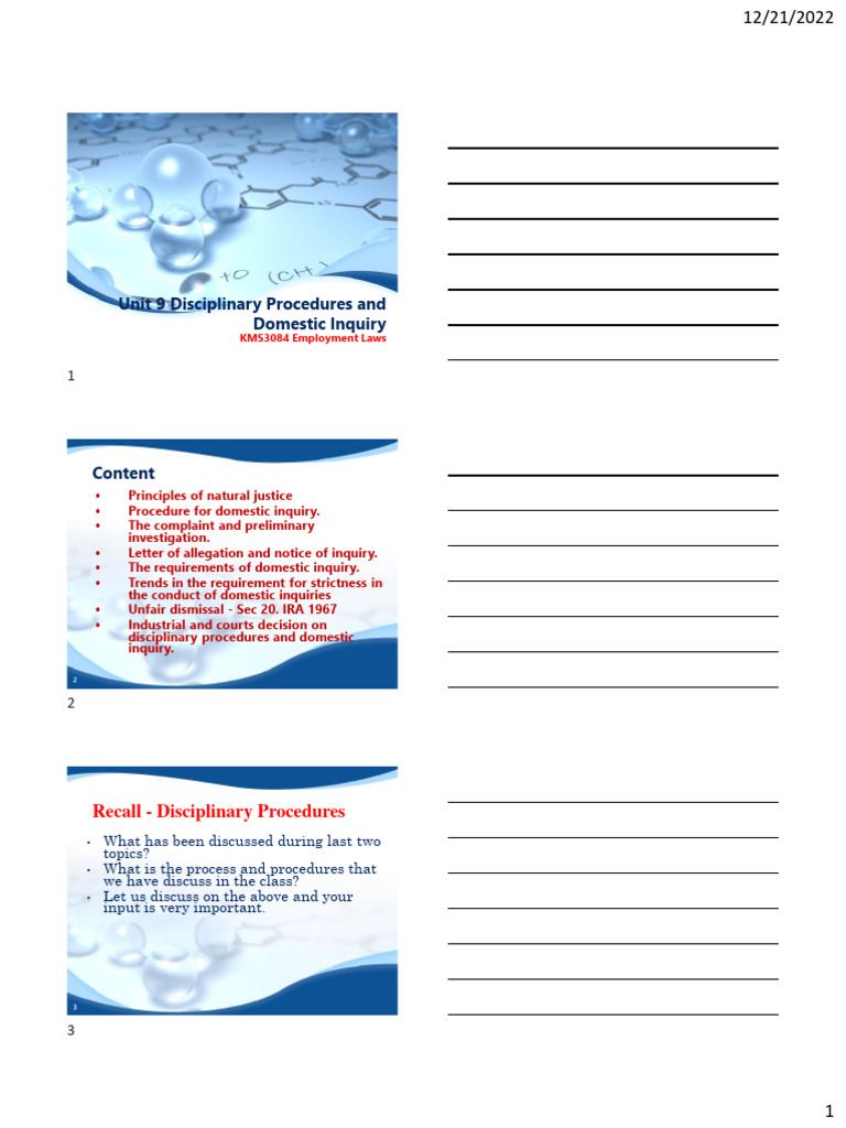 Domestic Inquiry Procedure Overview | PDF | Justice | Crime & Violence