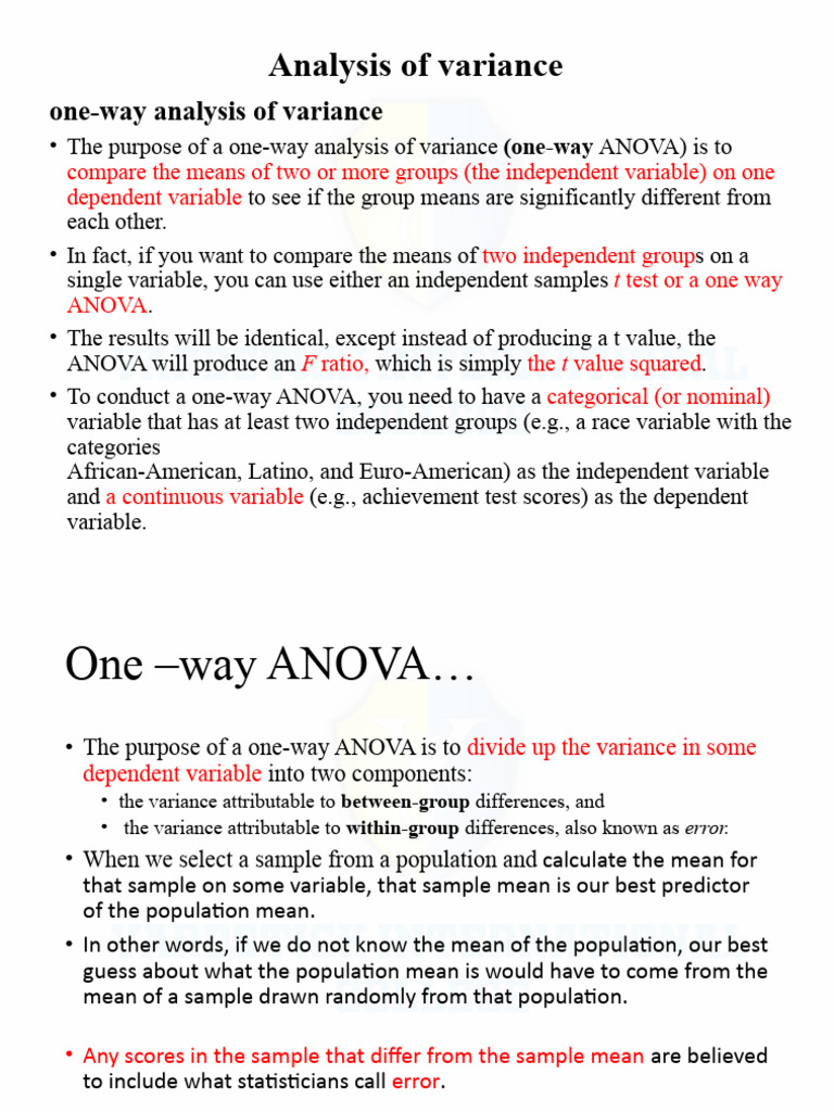 Lecture 6 | PDF | Linear Regression | Analysis Of Variance