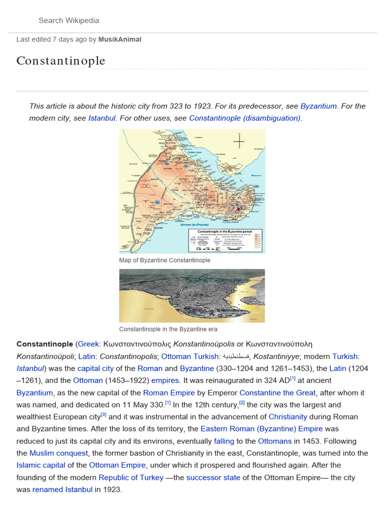Constantinople | PDF | Constantinople | Byzantine Empire