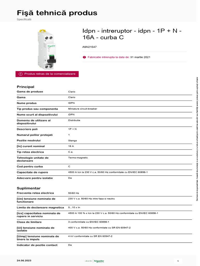 Acti9 iDPN - A9N21547 | PDF