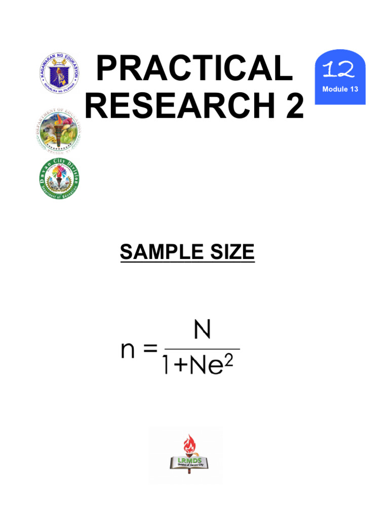 Module 13. Sample Size | PDF | Sampling (Statistics) | Margin Of Error