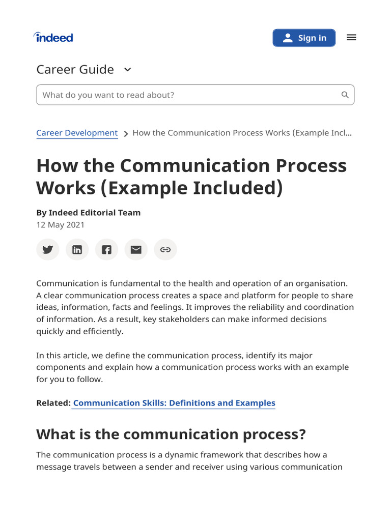 How The Communication Process Works (Example Included) Indeed - Com India | PDF | Communication ...
