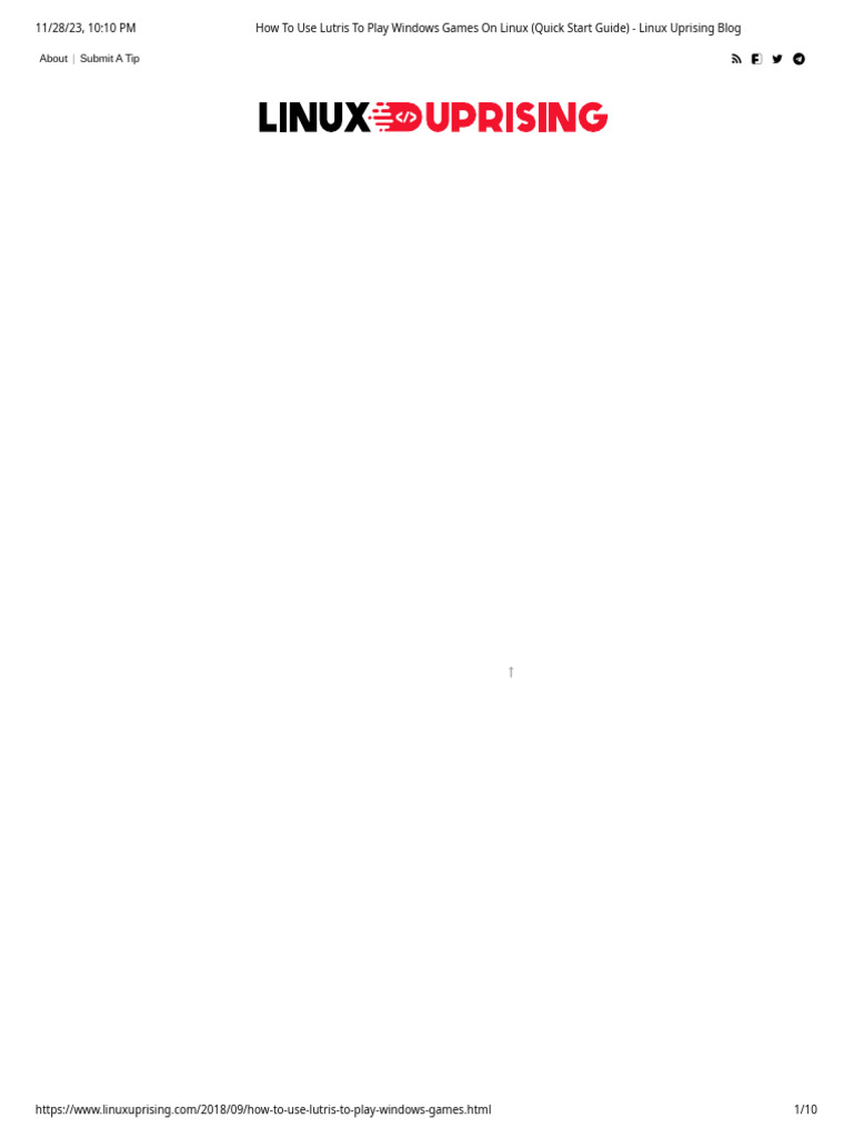 How To Use Lutris To Play Windows Games On Linux (Quick Start Guide) - Linux Uprising Blog | PDF