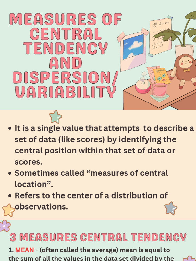 Measures of Central Tendency & Variability | PDF | Variance | Mean