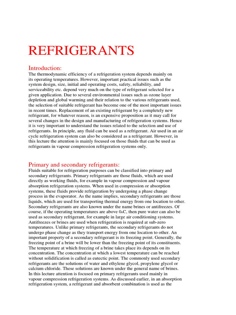 RAC U3 Refrigerants | PDF | Chlorofluorocarbon | Refrigeration
