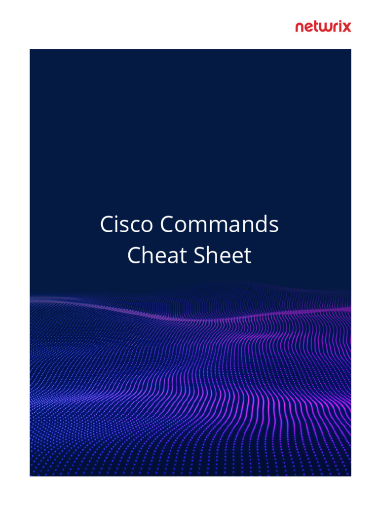 Cisco Commands for Network Admins | PDF