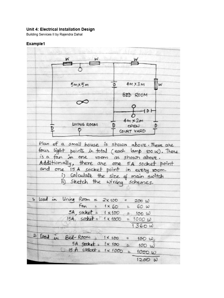 Unit 4 - Electrical Installation Design | PDF | Acceleration | Speed