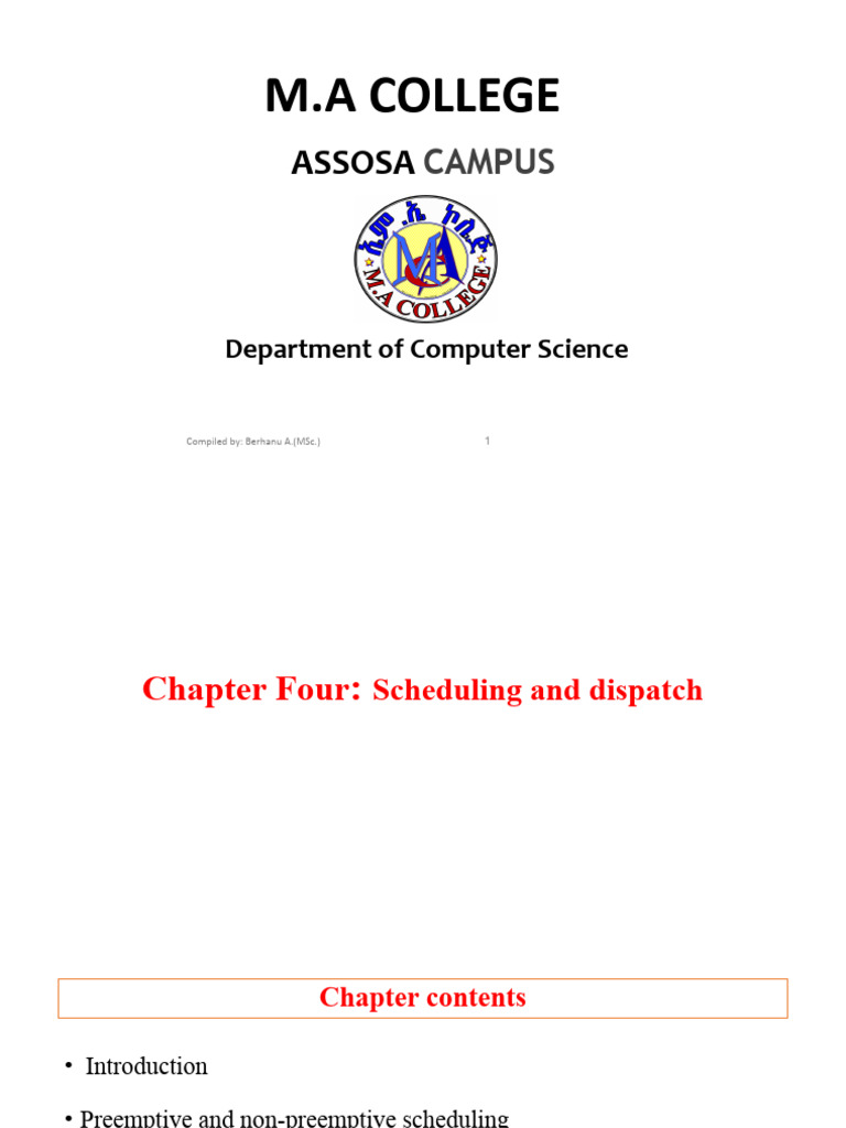 Operating System Chapter 4 - Ma | PDF | Scheduling (Computing) | Process (Computing)