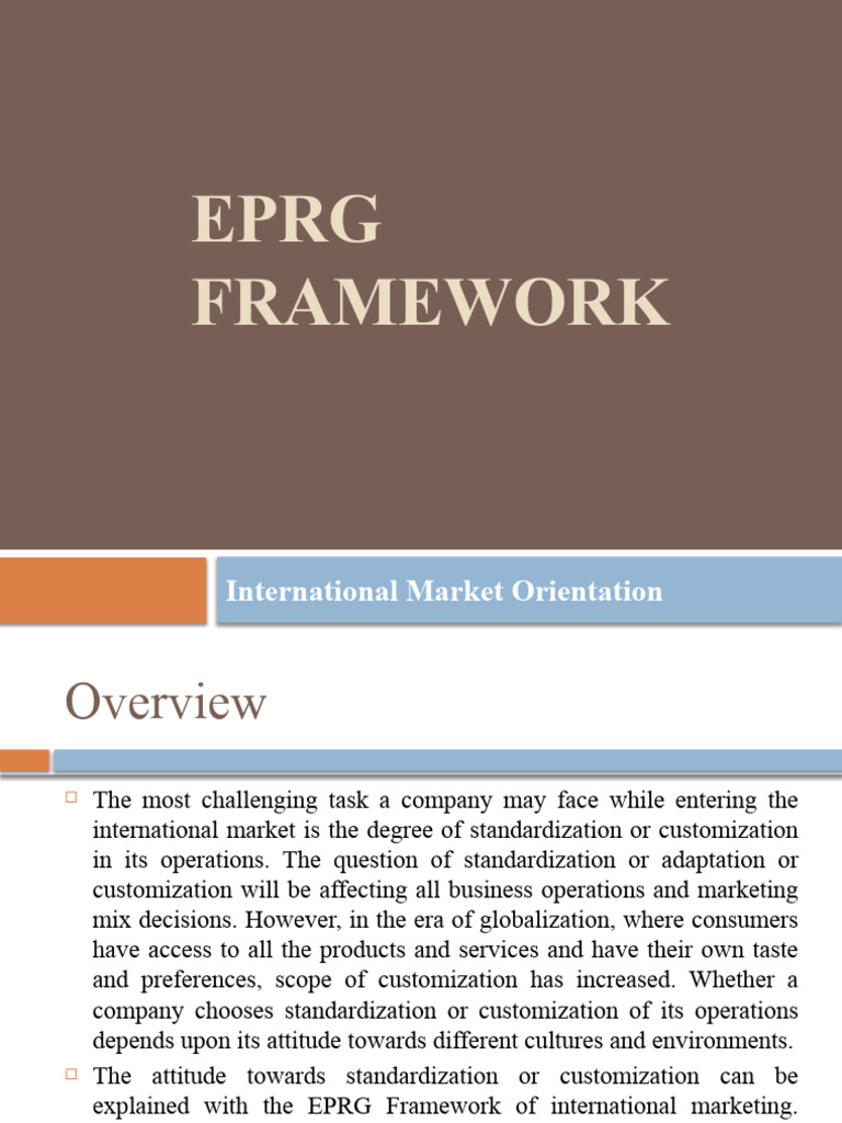 EPRG Framework | PDF