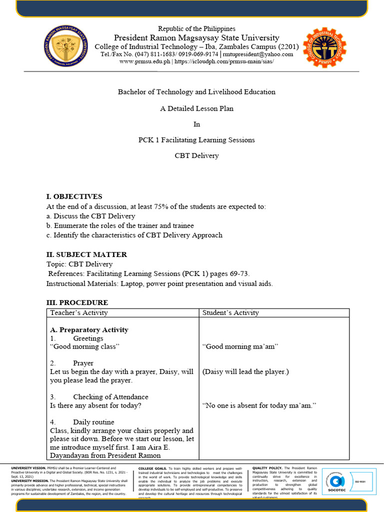 Lesson Plan Delivery Plan | Download Free PDF | Lesson Plan | Human ...