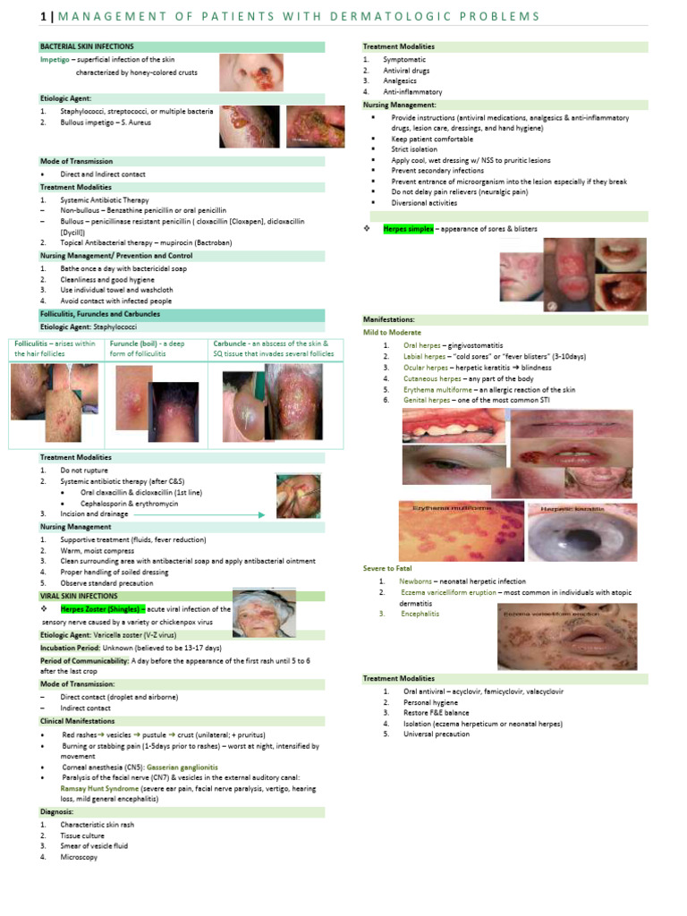 Management of Bacterial Skin Infections | PDF | Herpes Simplex | Dermatitis