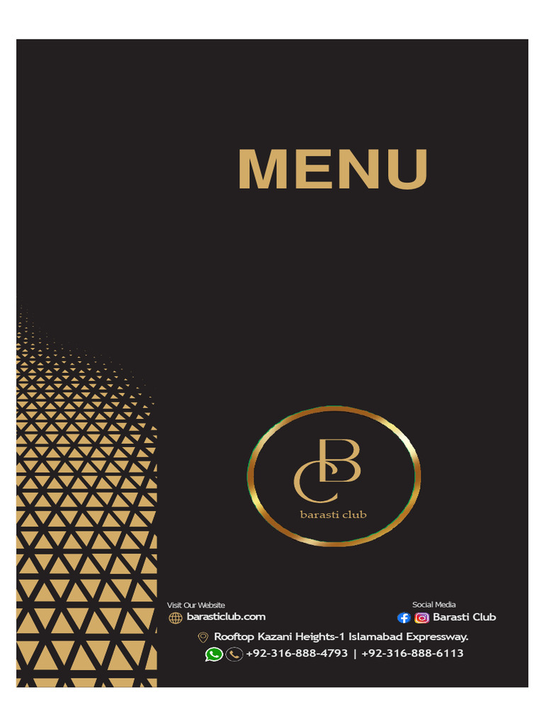 Barasti Menu | PDF | French Fries | Stir Frying