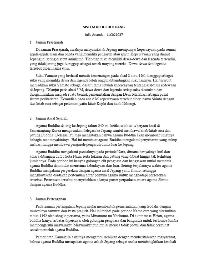 Sejarah Religi di Jepang | PDF