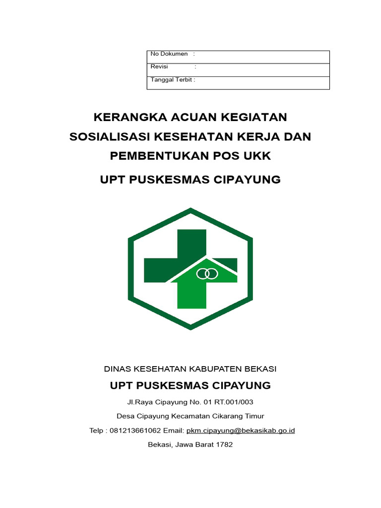 Kak Pendataan Dan Pembentukan Pos Ukk | PDF