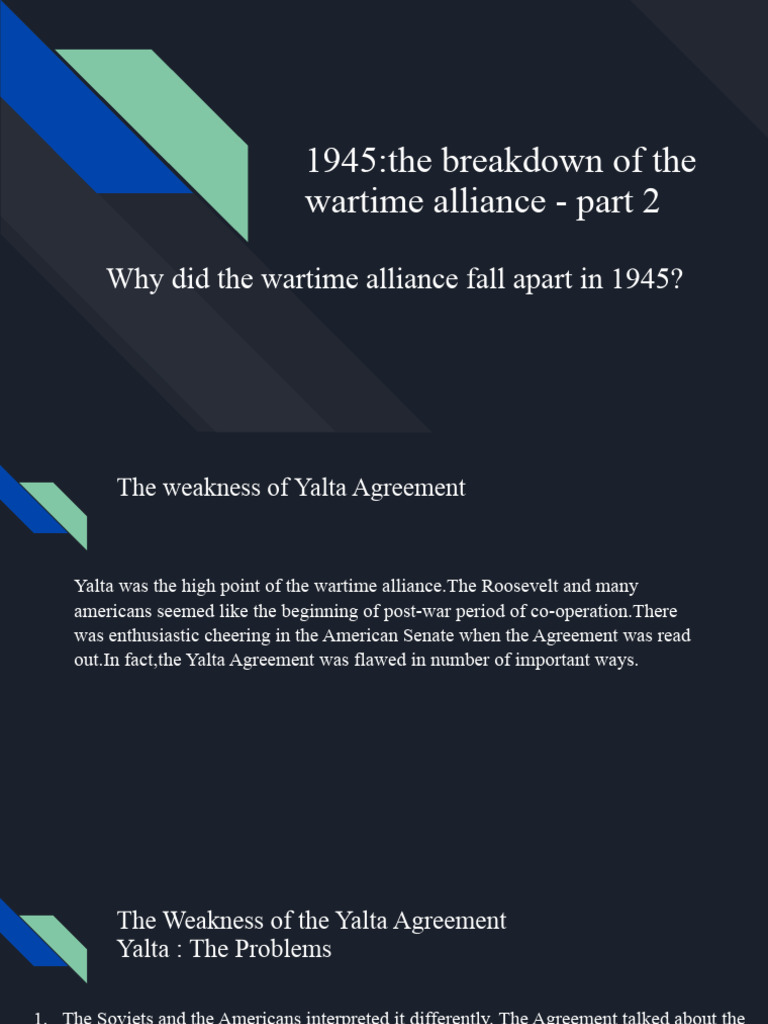 1945 - The Breakdown of The Wartime Alliance - Part 2 | Download Free ...