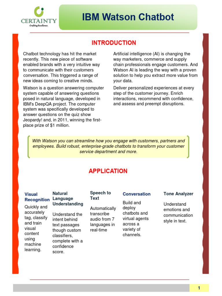 IBM Watson Chatbot | PDF