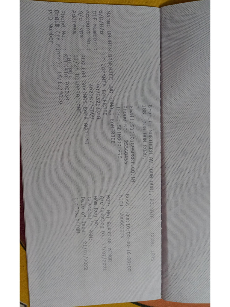 Druhin Passbook Copy of Bank Account | PDF