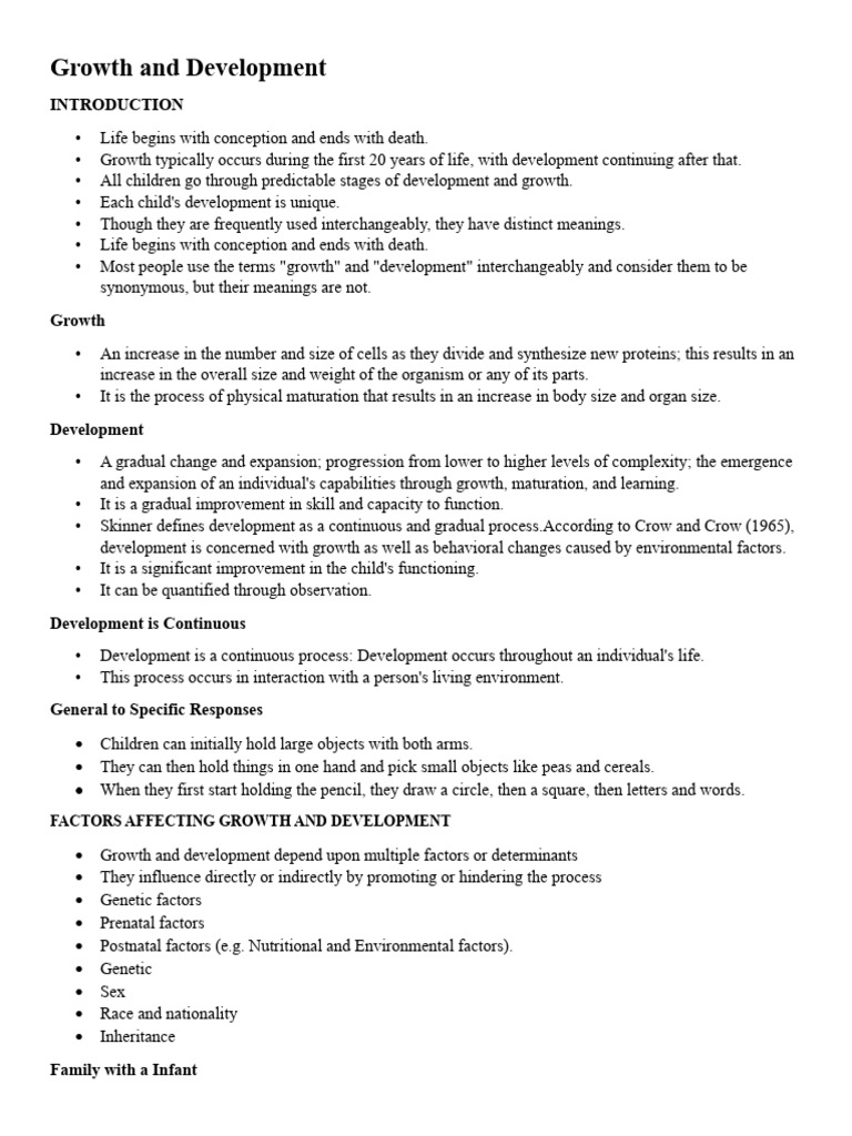 Growth and Development | PDF | Toddler | Infants